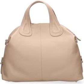 Gave Lux Sac à main pour femme en cuir véritable Made in Italy 42x30x16 cm, taupe, Taille unique