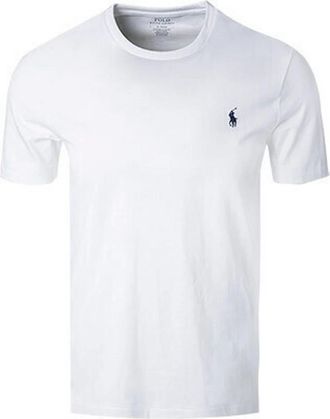 Polo Ralph Lauren Homme, Tops, Blanc, Taille: XL T-shirt ras du cou en jersey coupe ajust&eacute;e personnalis&eacute; Polo Ralph Lauren