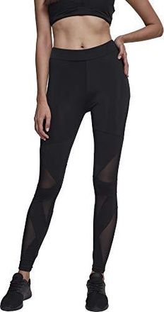 Urban Classics Leggings Femme Triangles Mesh Femme Legging Noir/Noir XS 80% Polyamide, 20% Élasthanne