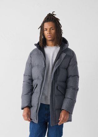 Jott Doudoune mi-longue Gris chin&eacute; fonc&eacute; Scotty - Taille XL