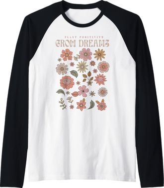 Trendy Apparel Plant Positivity Grow Dreams Mixed Flowers Raglan
