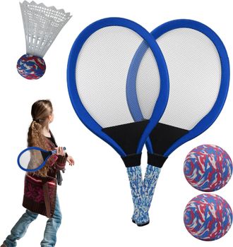Generico Tennisschl&auml;ger f&uuml;r Kinder, Trainingsschl&auml;ger f&uuml;r Tennis und Badminton, p&auml;dagogisches Spiel mit Ball und f&uuml;r Park, Eltern-Kind-Interaktion