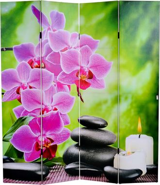 Mendler LED-Paravent Stones, Trennwand Raumteiler, Timer netzbetrieben 180x160cm 2 LEDs