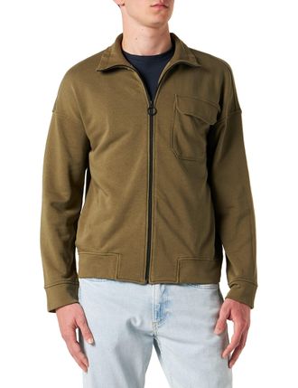 Sisley Sisley Mens Jacket 3BMRS5008 Sweatshirt, Military Green 22Y, M