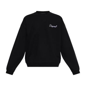 Dsquared2 Homme, Sweatshirts et sweats &agrave; capuche, Noir, Taille: 2XL SweaT-shirt Coupe D&eacute;contract&eacute;e Avec Logo