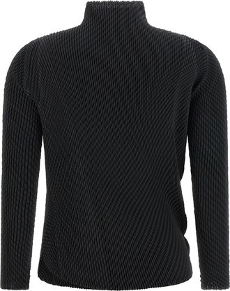 Issey Miyake Misty Pleats Sweater - Black