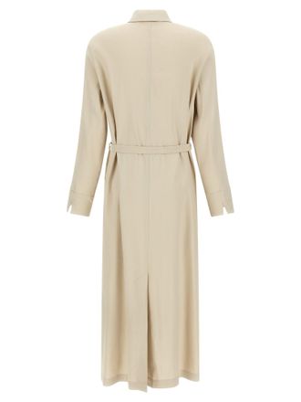 Max Mara Womens Beige Linen Long Dress
