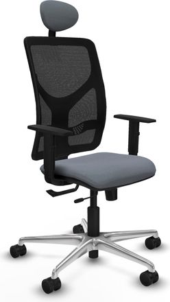 Piqueras y Crespo Verstellbarer Schreibtischstuhl mit 1D-Armen, h&ouml;henverstellbare Lendenwirbelst&uuml;tze und festes Kopfteil, ausgestattet mit Syncro/Traslack und Schneides