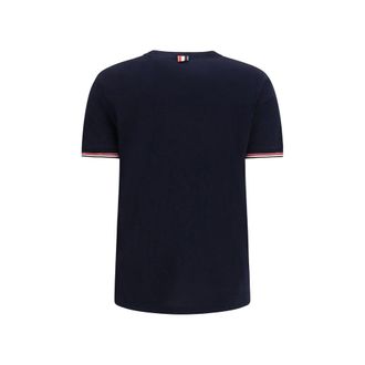 Thom Browne Womens Blue Wool Oves Aries T-Shirt