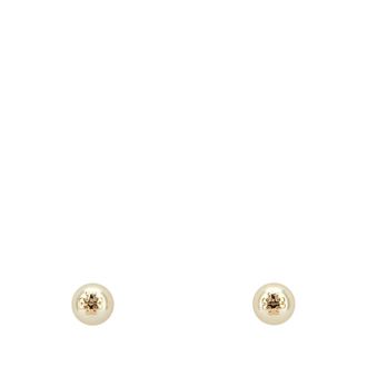 Tory Burch Femme, Accessoires, Blanc, Taille: ONE Size &Eacute;l&eacute;gantes Boucles dOreilles en Perles dIvoire