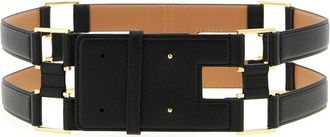 Elisabetta Franchi Femme, Accessoires, Noir, Taille: M Double Band Belt