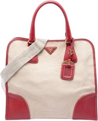 Prada Sac port&eacute; &eacute;paule Pre-owned - Femme - Pre-owned - Beige - Taille: ONE Size