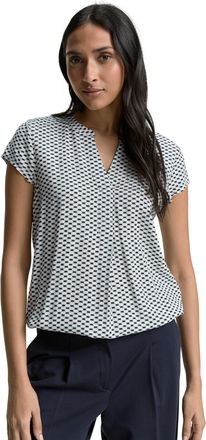 Tom Tailor Tom Tailor Damen 1045238 Bluse, 38005 - Green White Tile Minimal, 38 EU