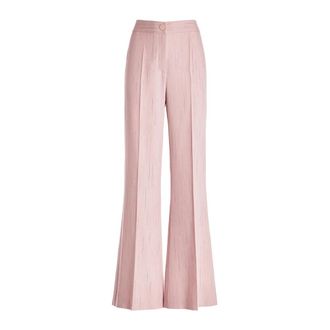 Genny Nadelstreifen-Hose mit weitem Bein - - Trousers - Damen - Rosa - XS