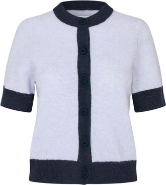 Sams&oslash;e & Sams&oslash;e Femme, Pulls, Bleu, Taille: 40 FR Sanoura SS Cardigan 15556
