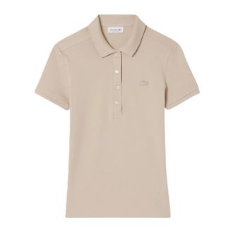 Lacoste L.12.D Slim Fit Stretch Mini-Piqu&eacute;-Polohemd - - Tops - Damen - Beige - 4XS