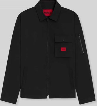 HUGO BOSS Oversize Hemdjacke aus Baumwoll-Mix