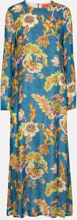 La DoubleJ Maxikleid Swing aus Devorée-Samt