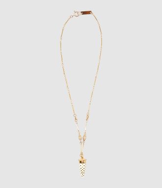 Isabel Marant Medaille Short Necklace Ecru