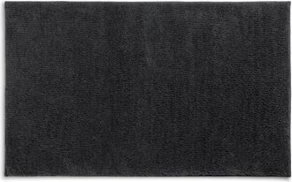 KELA Badematte rutschfest 60 x 100 x 1,5 cm Maja, Badezimmerteppich dunkelgrau, waschbar, recyceltes Polyester, Flauschiger Badvorleger