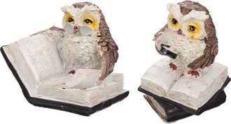 Supvox 2st&uuml;cke Eulenstatuen Aus Kunstharz Eulenfigur Kunstharz- Tierstatuen- Eulenstatue Aus Eulenskulptur Aus