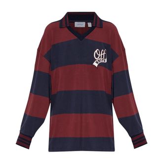 Off-white Logo Polo - - Tops - Damen - Rot - XS