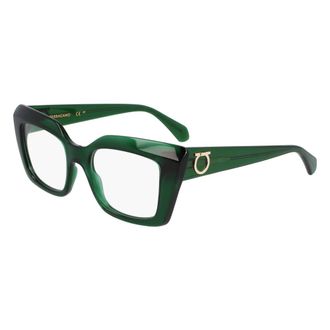 Ferragamo Femme, Accessoires, Vert, Taille: 50 MM Sf3008 Optical Frame