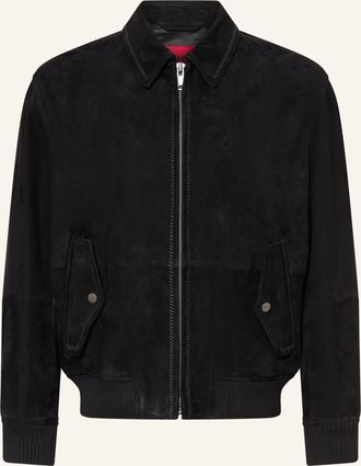 HUGO BOSS Hugo Lederblouson Lemai schwarz