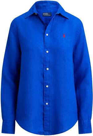 Ralph Lauren Logo-embroidered Linen Shirt