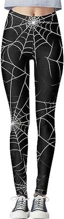 QWUVEDS Collants imprim&eacute;s dHalloween pour femme, leggings de contr&ocirc;le, yoga, sport, leggings pour femme, leggings taille haute, lumi&egrave;res pour fen&ecirc;tre, No&euml;l, H