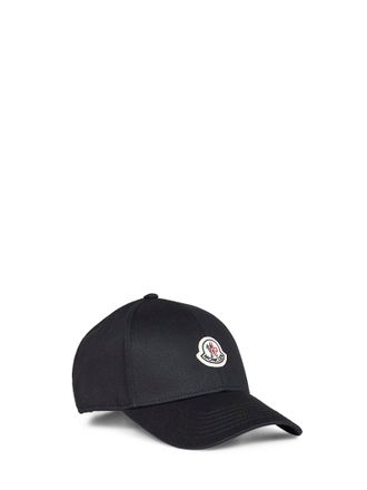 Moncler Mens Baseball Cap Cotton Gabardine Black Hat