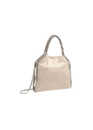 Stella McCartney Silver metallic Shaggy Deer Falabella mini tote bag Size S