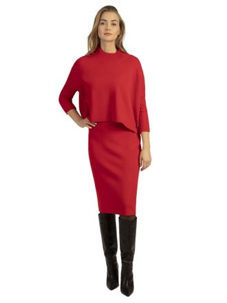 Apart Fashion Damen Oversized Pullover, rot, Normal