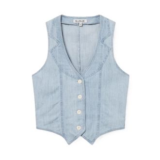 SoSUE Femme, Vestes, Bleu, Taille: 40 FR Denim Vest