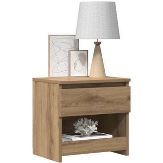 vidaXL vidaXL Tables de chevet 2 pcs chêne artisanal 40x30x39 cm