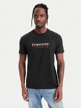 Tommy Jeans T-Shirt DM0DM21978 Schwarz Regular Fit