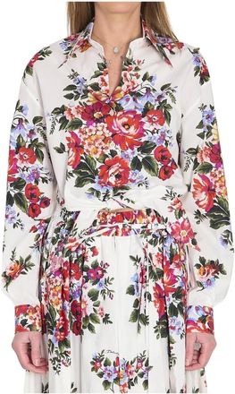 Dolce & Gabbana Femme, Blouses et Chemises, Multicolore, Taille: 40 FR Chemise Popeline Imprim&eacute; Floral