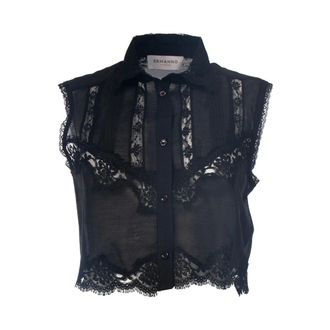 Ermanno Scervino Femme, Tops, Noir, Taille: 34 FR Hauts sans manches