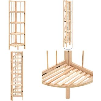 vidaXL Eckregal Zedernholz 27x27x110 cm - Holzregal - Eckregal - Zedernholzm&ouml;bel - Wohnraumorganisation - Platzersparnis - Home & Living