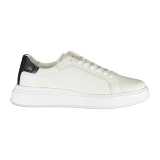 Calvin Klein Sportliche Schn&uuml;rsneaker Wei&szlig; Kontrastdruck - - Shoes - Herren - Wei&szlig; - 44 EU