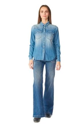 Le Temps Des Cerises Chemise en Jeans Juanita Bleu Clair
