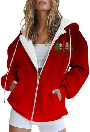 Generic Sweat-shirt &agrave; capuche pour femme - Veste &agrave; capuche - Pull surdimensionn&eacute; - Loisirs - Sport - T-shirt &agrave; manches longues - Pour femme - Automne - Hiver 