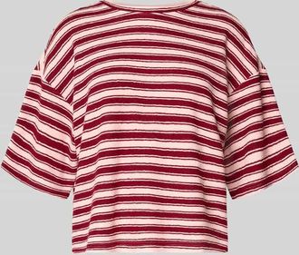 Moss Copenhagen Oversized T-Shirt mit Strukturmuster Modell Cessalia