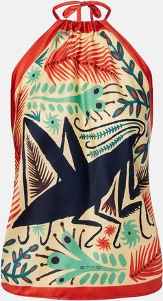 Etro Top en soie &agrave; imprim&eacute;