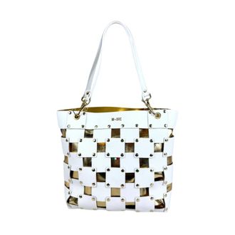 M*BRC M*Brc, Femme, Sacs, Blanc, Taille: ONE Size Square Borsa in Pelle