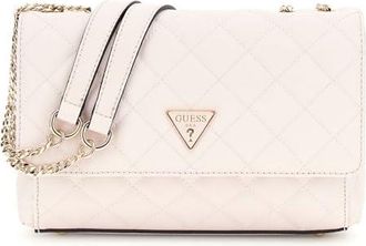 Guess Eco Carly Convertible Xbody Flap Bag Stone