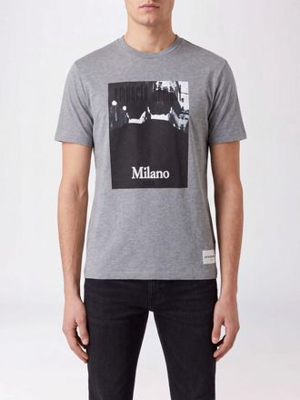 Emporio Armani T-shirt en coton &agrave; imprim&eacute; graphique et logo contrastant