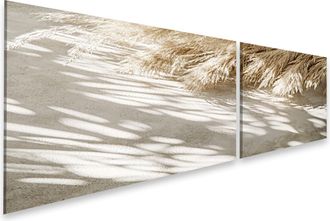 Islandburner Bild auf Leinwand Pampasgras im Sonnenlicht mit Schattenspiel Bilder Wandbilder Poster