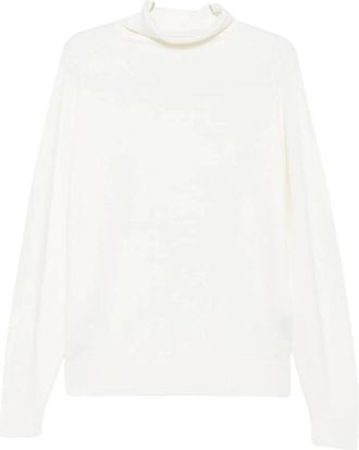 John Smedley Homme, Pulls, Blanc, Taille: M Pull &agrave; col roul&eacute; Connell
