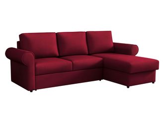 Mirjan24 Eckcouch Usero mit Bettkasten und Schlaffunktion, Ecksofa Bettsofa, Polsterecke mit abgerundete Armlehnen, L-Form Sofa, Couch, Schlafcouch, Polstereck